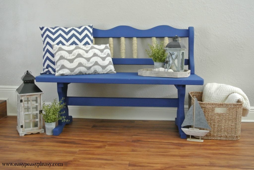 Coastal Inspired Bench Makeover When Your Home Is Totally Landlocked ...