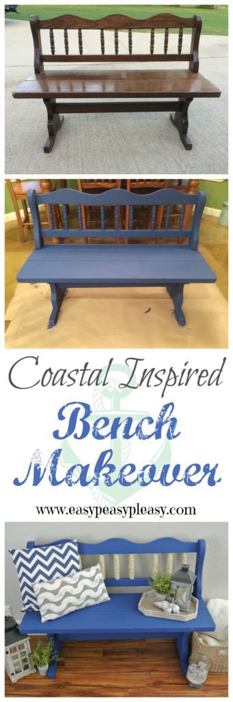Coastal Inspired Bench Makeover When Your Home Is Totally Landlocked ...