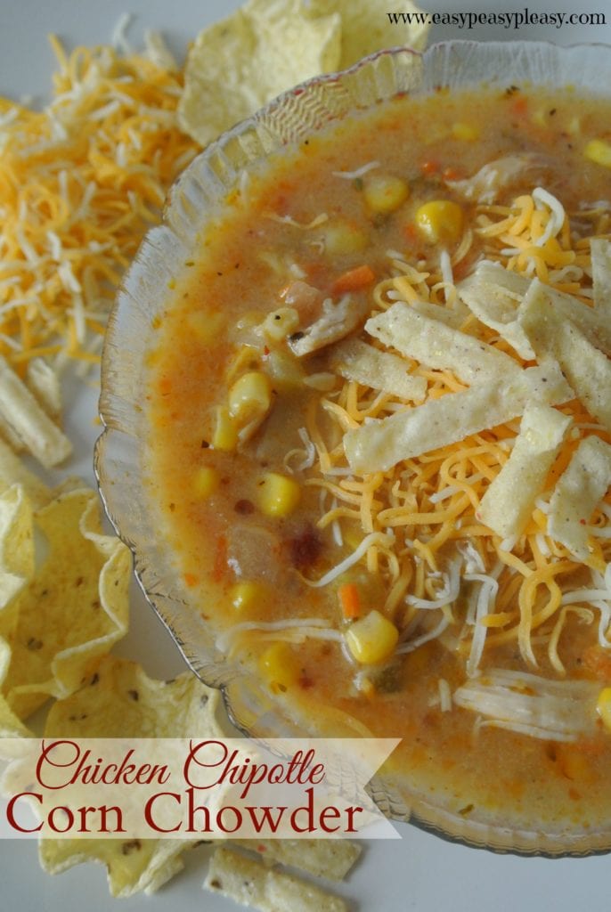 Chicken Chipotle Corn Chowder - Easy Peasy Pleasy