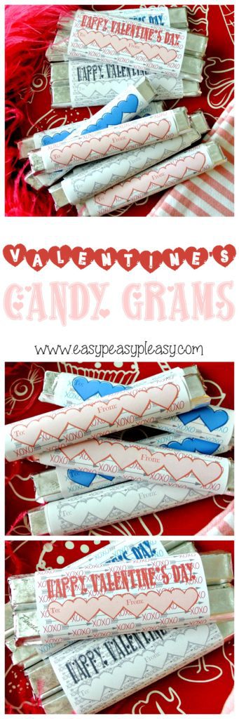 Free Printable Valentine's Day Candy Grams - Easy Peasy Pleasy