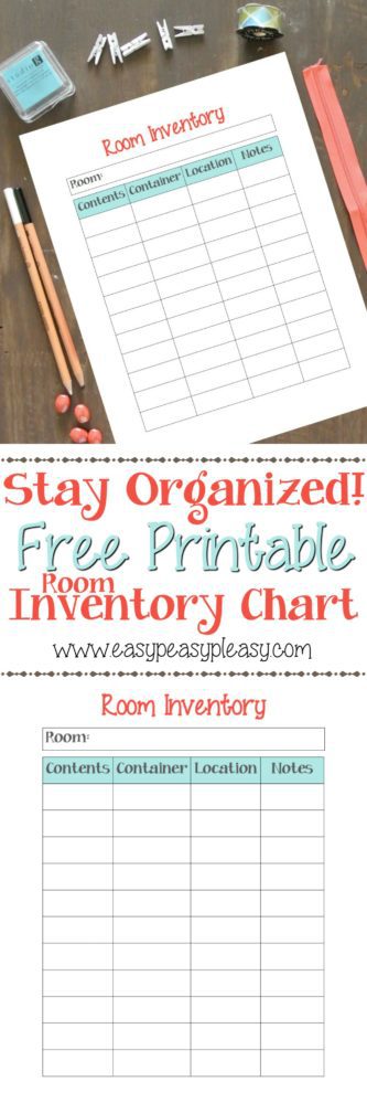 How To Organize A Room With Free Printable - Easy Peasy Pleasy