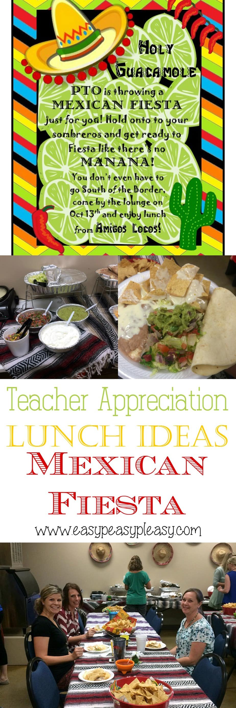 Teacher Appreciation Lunch Ideas Mexican Fiesta - Easy Peasy Pleasy