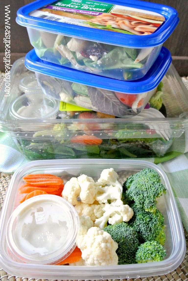 Easy TO GO Salads For The Cooler With No Cleanup - Easy Peasy Pleasy