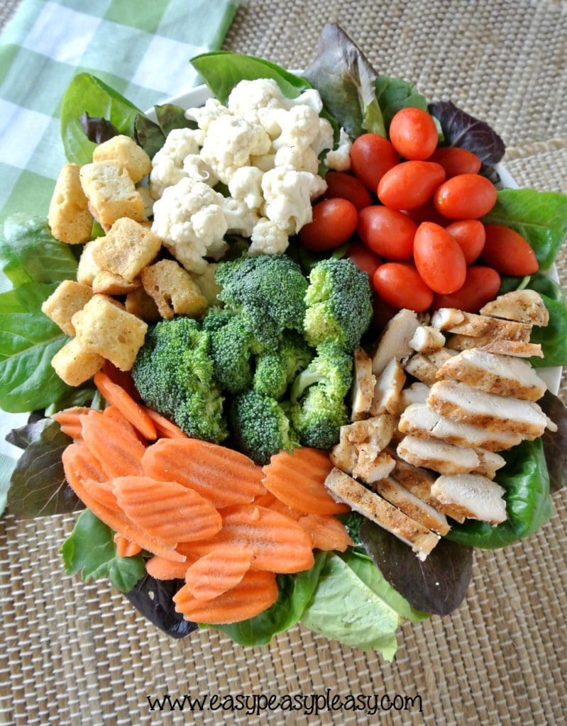 Easy TO GO Salads For The Cooler With No Cleanup - Easy Peasy Pleasy
