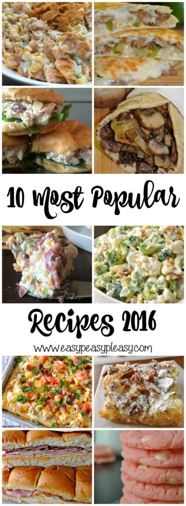 Top 10 Most Popular Recipes 2016 - Easy Peasy Pleasy
