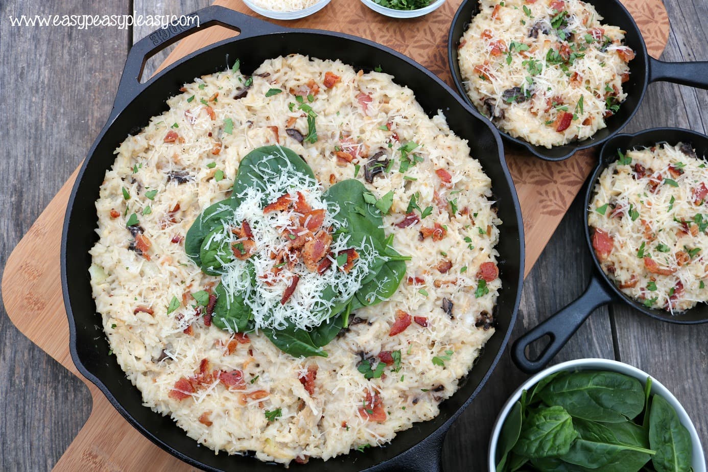 Cheesy Chicken and Bacon Rice Casserole - Easy Peasy Pleasy